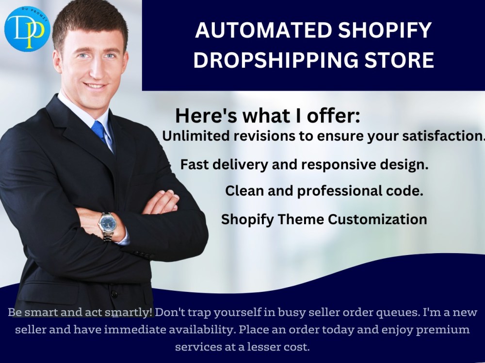 Automated Shopify Dropshipping store website design | Upwork