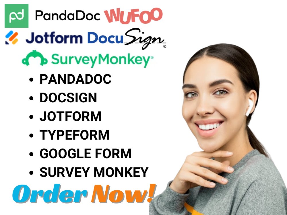 Your online forms using Jotform, Typeform, Survey Monkey PandaDoc, Wufoo | Upwork