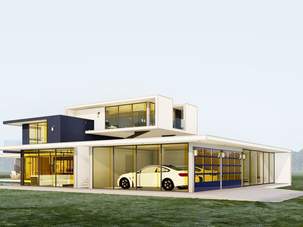 Shipping container homes design 3d & Modern Container box house plan 2d ...