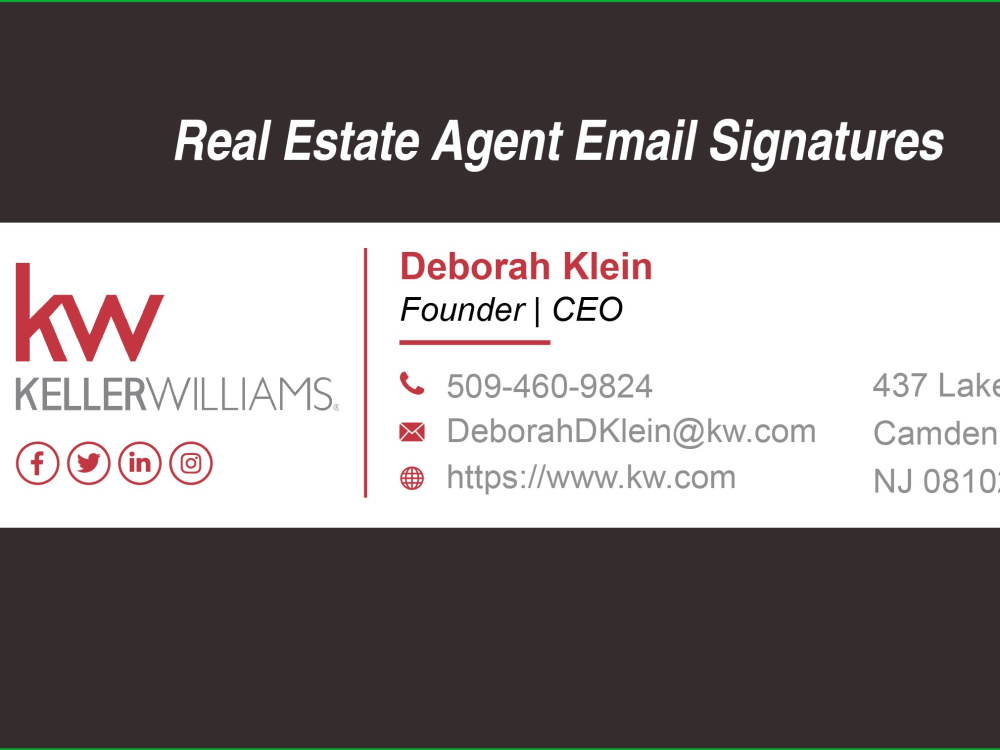 Professional email signature, html e-signature, Clickable email signature | Upwork