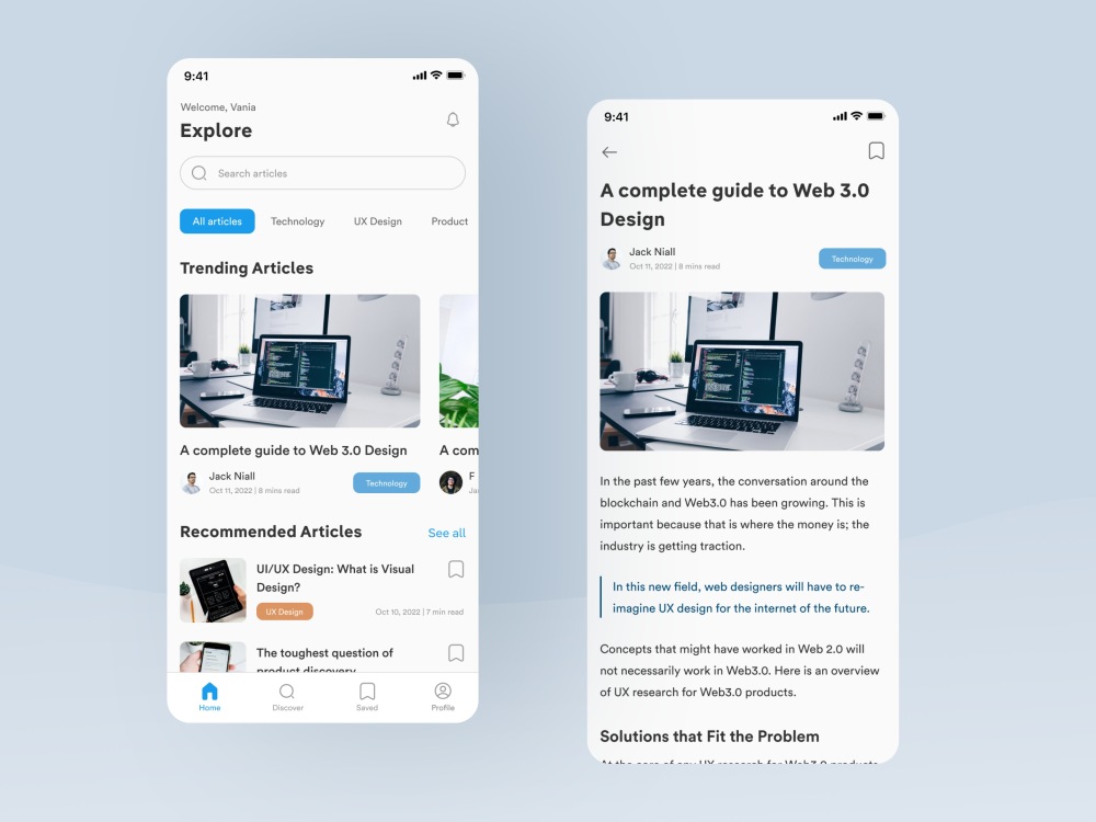 Modern, professional & impactful mobile app UI UX design for your ...