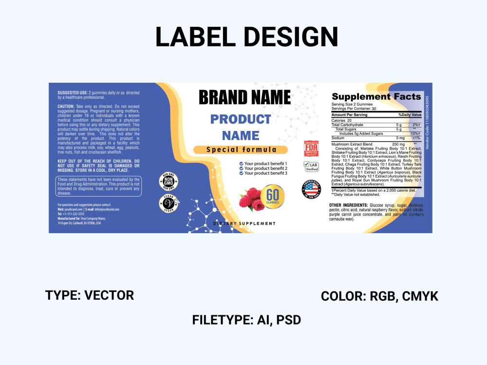 Exceptional product label design | Upwork