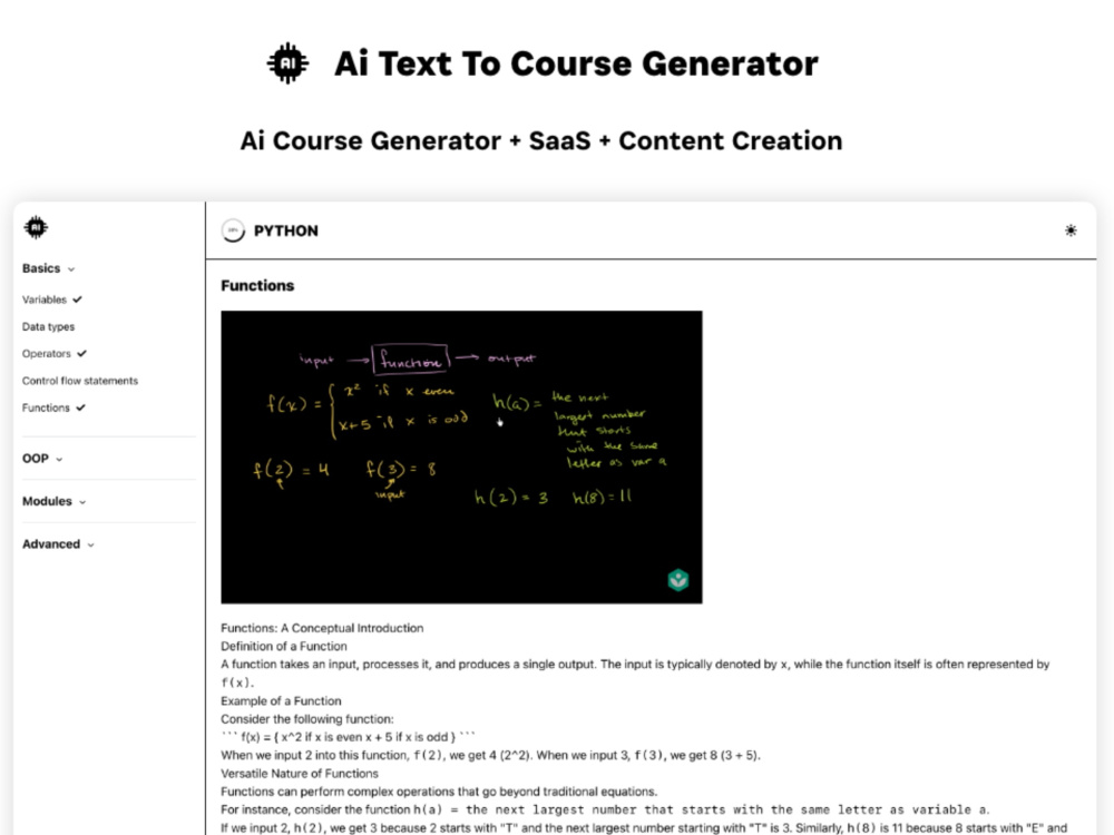 Ai Course Generator - Ai Text To Course SaaS App With Payment & Admin ...