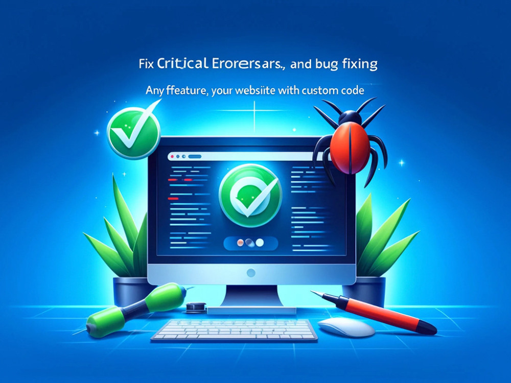 Resolve fatal errors, critical errors, any issues, bugs and API ... Resolve fatal errors, critical errors, any issues, bugs and API ...