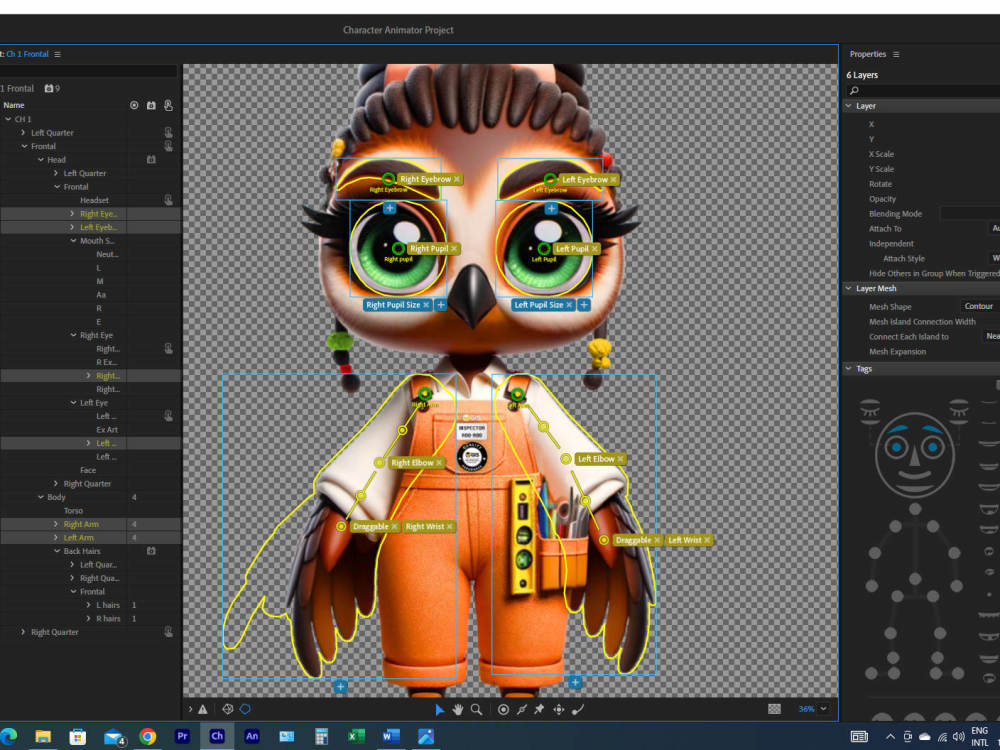 A ready to use Adobe Character Animator Puppet (Professional Rig) | Upwork
