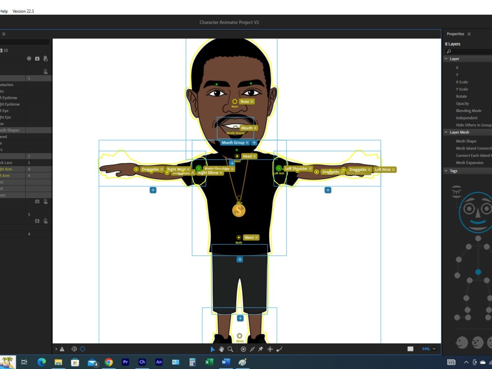 A ready to use Adobe Character Animator Puppet (Professional Rig) | Upwork