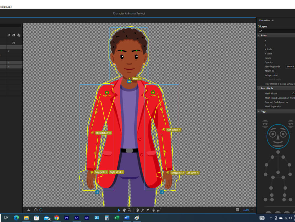 A ready to use Adobe Character Animator Puppet (Professional Rig) | Upwork