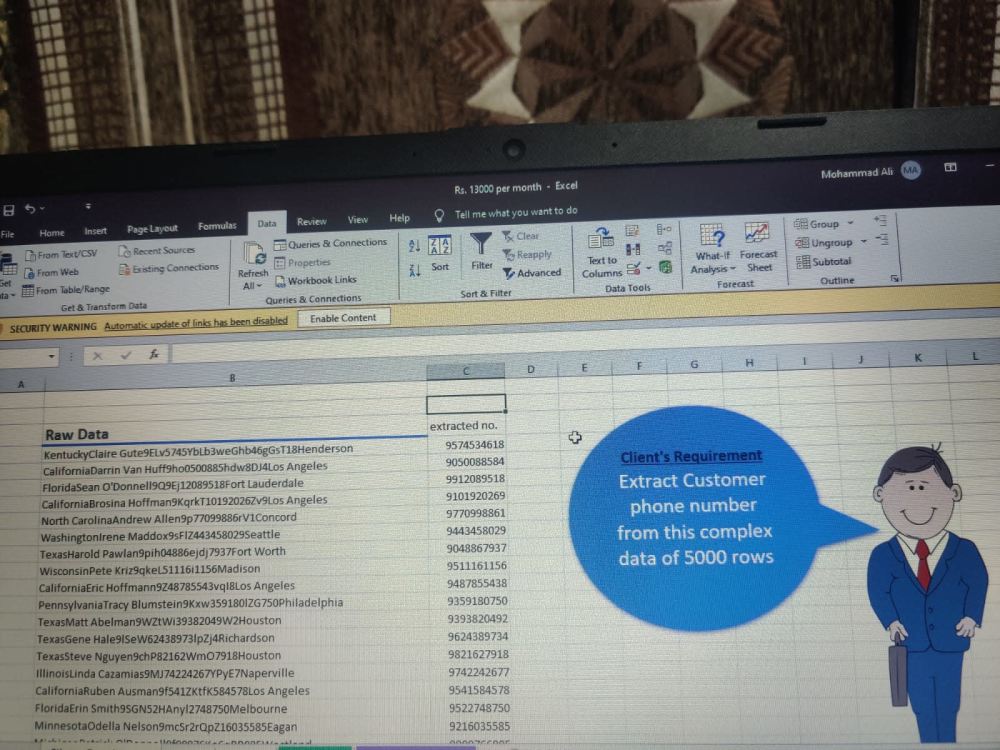 Data Cleaning Merging Formatting Extracting Data In Ms Excel Upwork