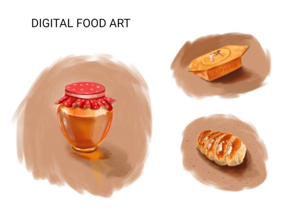 A bitmap illustration of food and drinks,that will make your brand ...