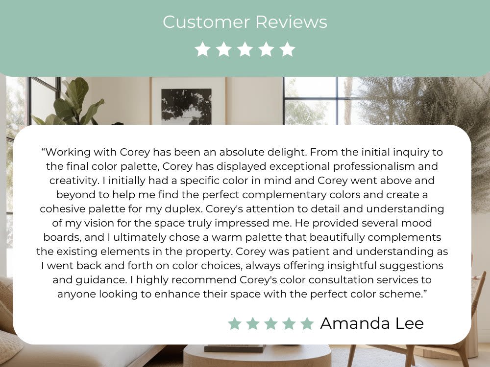 Expertly designed, custom interior paint color palette. | Upwork