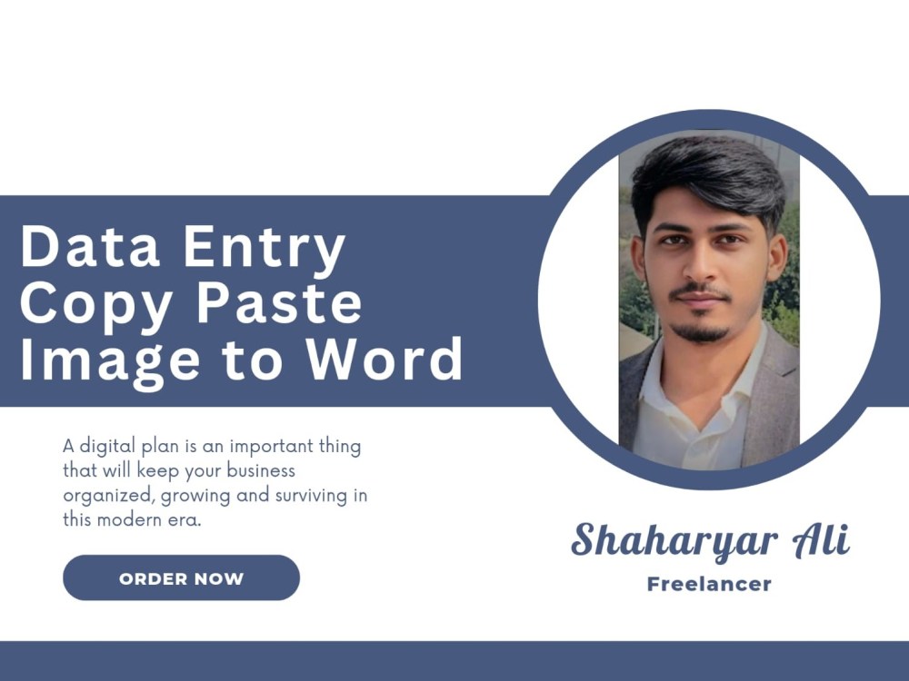 Data Entry, copy paste, image to word | Upwork
