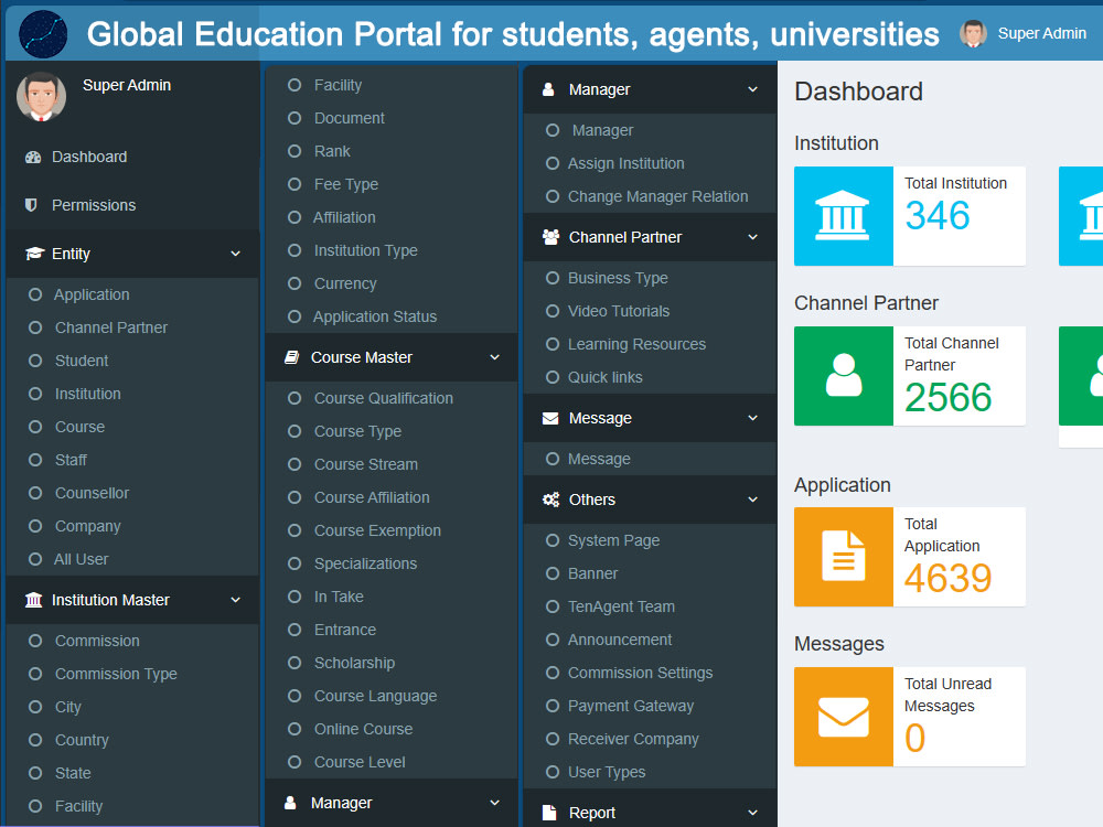 Global Admission Portal for Student, Agent, Universities | Upwork