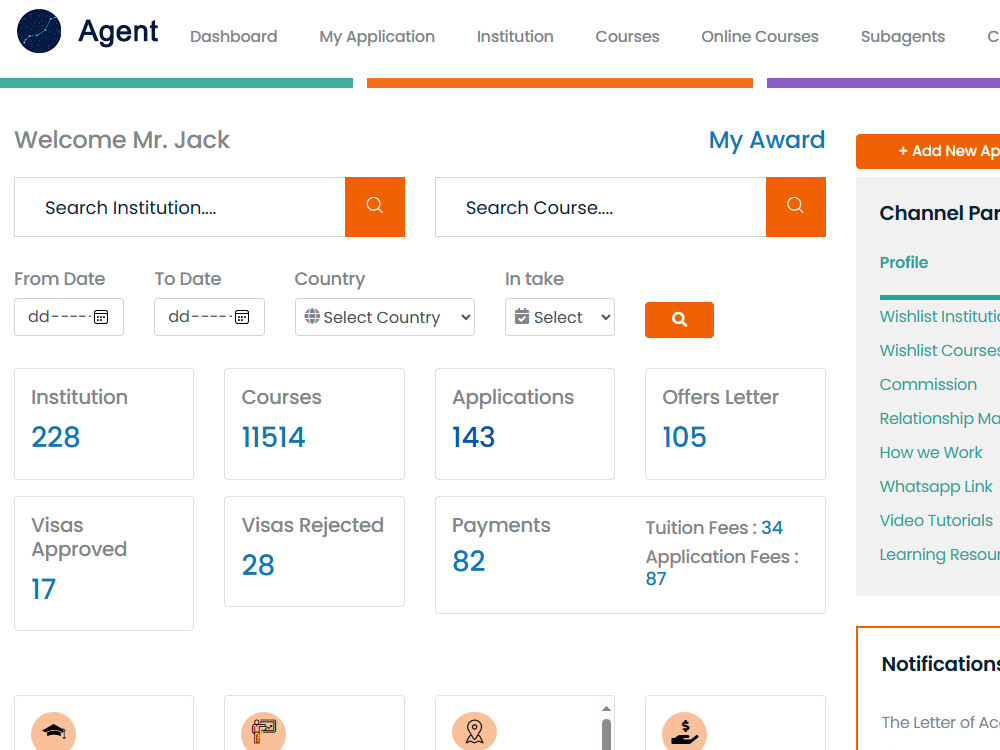 Global Admission Portal for Student, Agent, Universities | Upwork