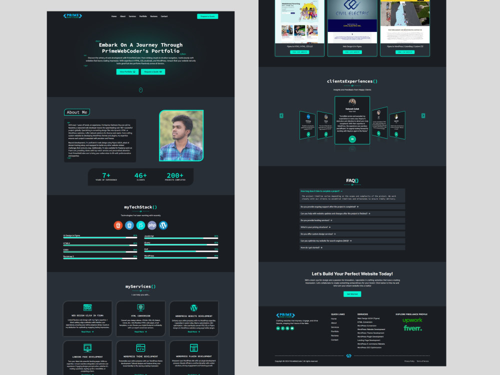 Figma , XD, PSD to WordPress fully functional website | Upwork