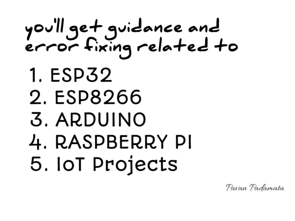 Arduino Raspberry Pi Esp32 Esp8266 Project Assistance And Error Fixing 1533