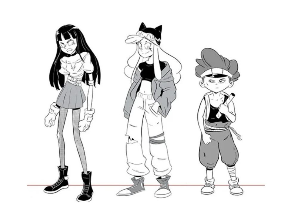 A colorful 2d character illustration for storybook, manga, comic, novel ...