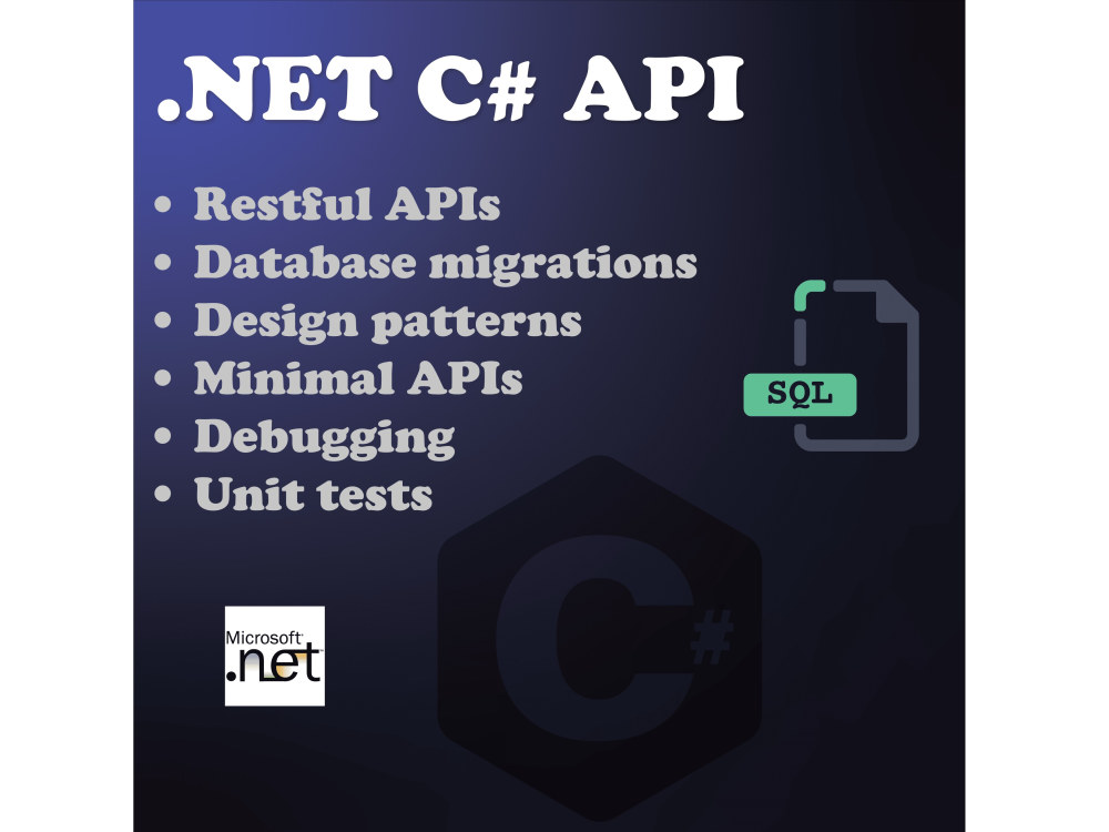 An amazing C# API development / debugging / writing tests. | Upwork An amazing C# API development / debugging / writing tests. | Upwork