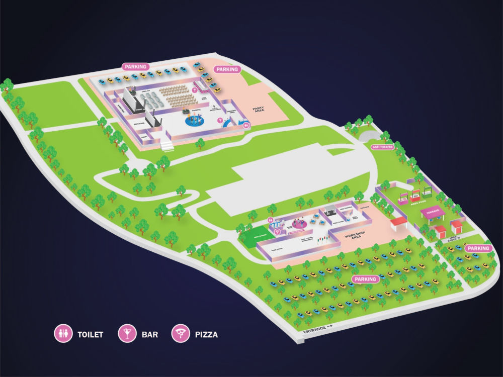3d events map vector festival map illustrations | Upwork