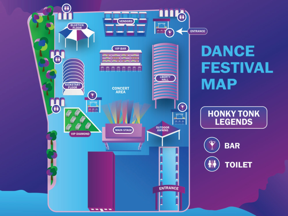 3d events map vector festival map illustrations | Upwork