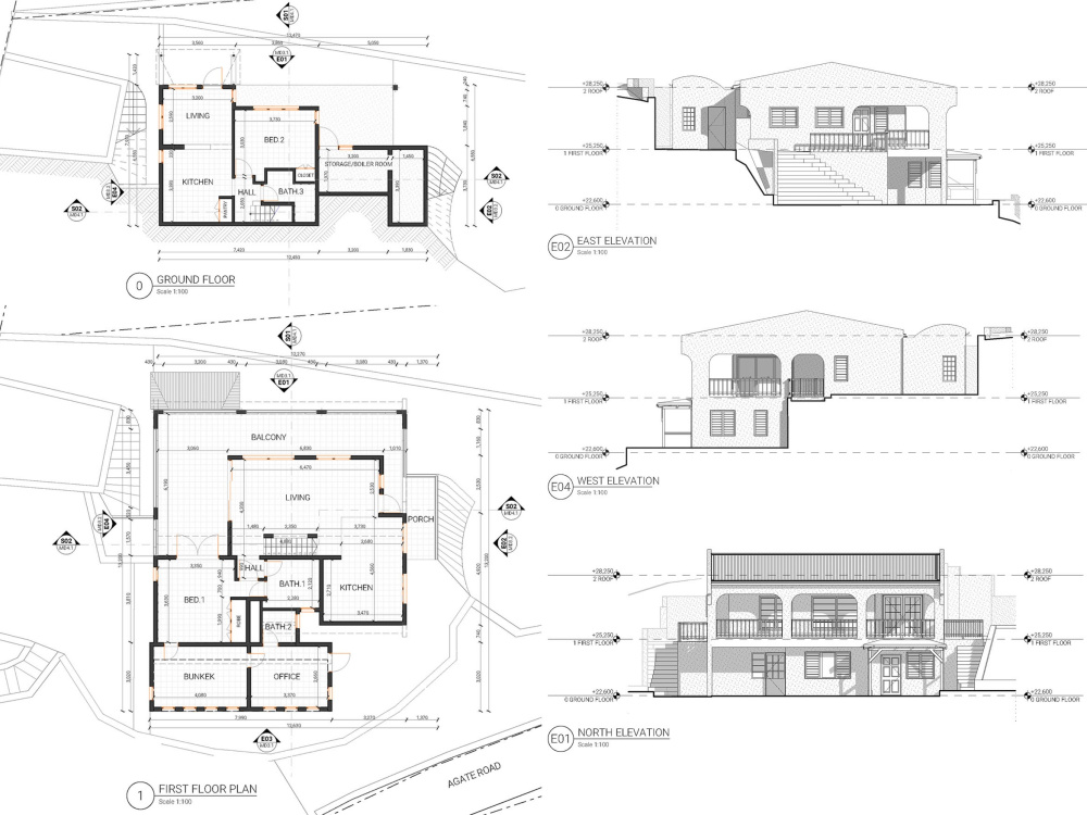 The detailed functional 3D model of the building, modeled via BIM ...
