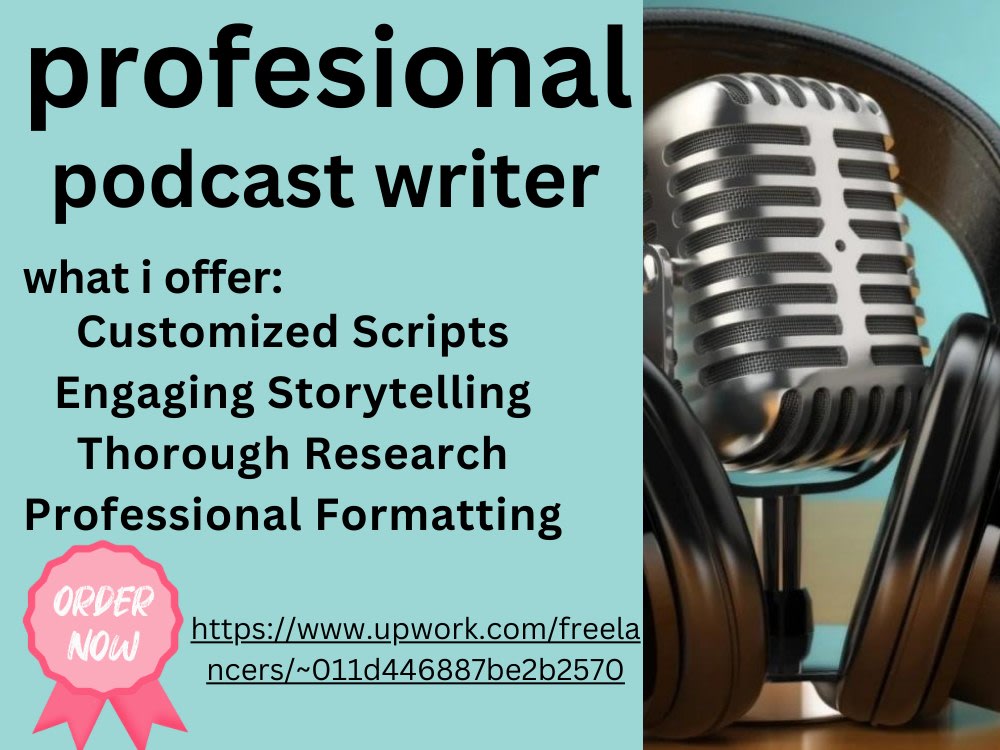A professional and amazing podcast writing content | Upwork