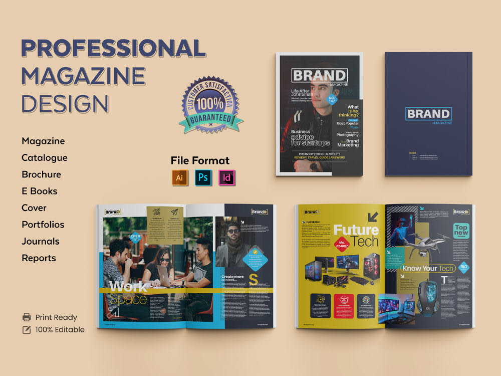 Professional digital magazine or newspaper, catalog layout | Upwork