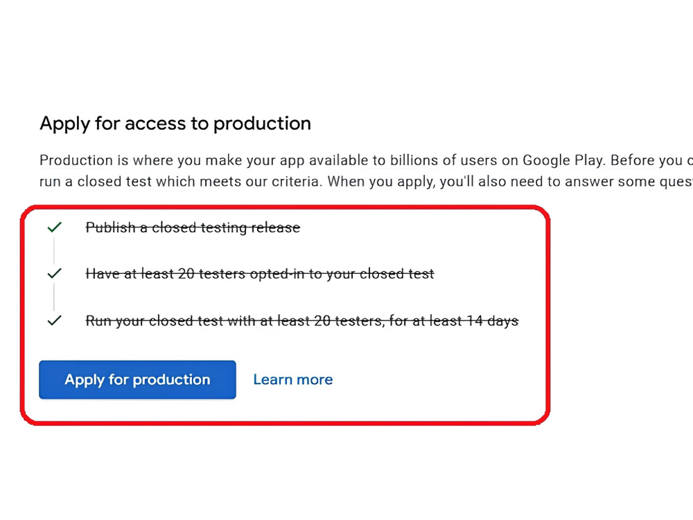 20 testers for your Google Play closed testing for 14 days continuously ...