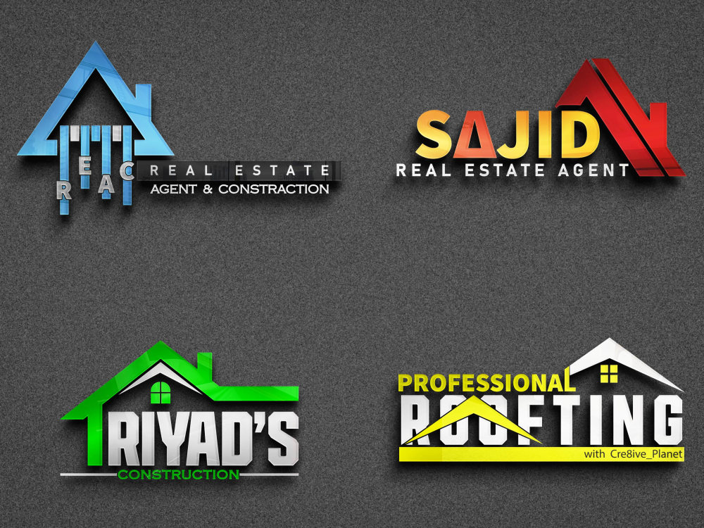 Unique real estate logo design | Upwork