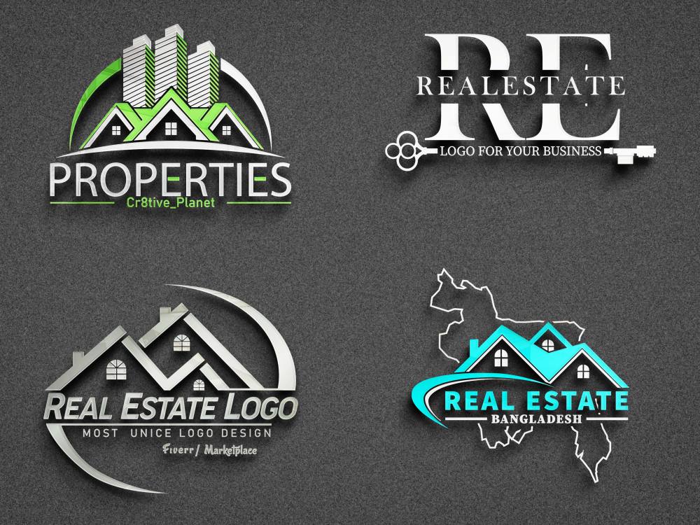 Unique real estate logo design | Upwork