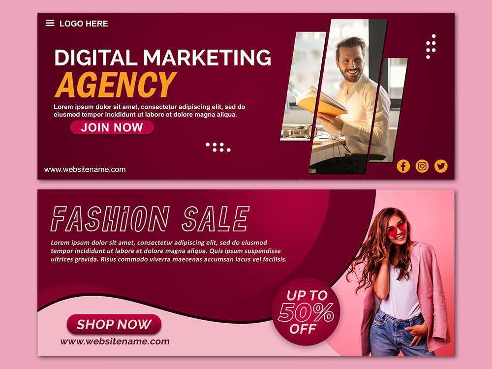 A attractive web banner design | Upwork