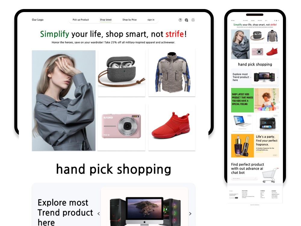 Modern and sleek Ui Ux website design figma design landing page design ...