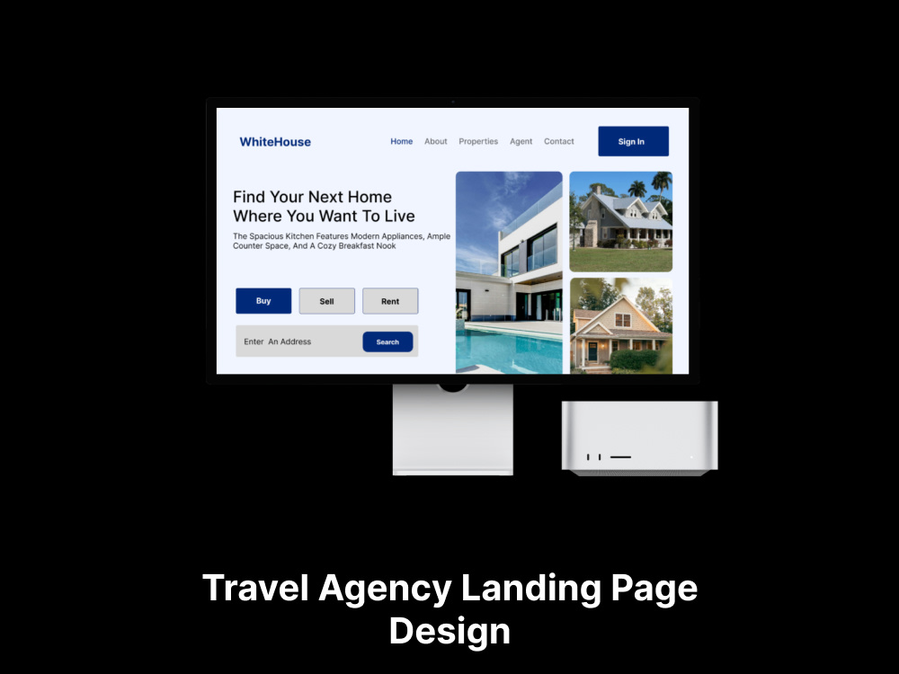 Real Estate Landing page Design | WireFrame UI UX Design|Responsive ...