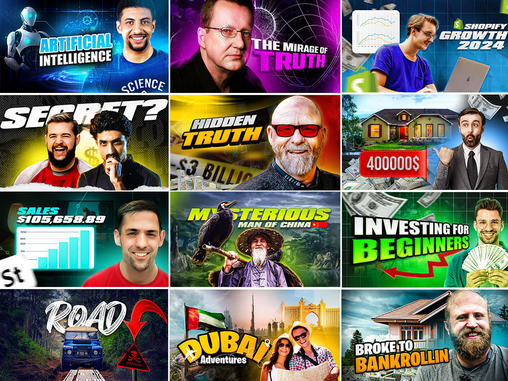 A clickbait High CTR Youtube thumbnail in 24 hours , Thumbnail Designer | Upwork