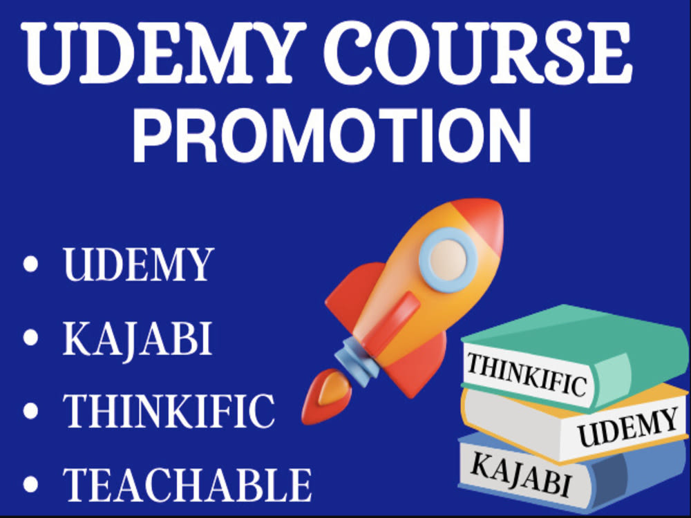 A Professional udemy online course Promotion to 50k active students ...