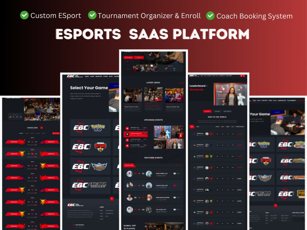 A Custom eSports SaaS Platform Development - CodeIgniter, PHP, MySQL | Upwork