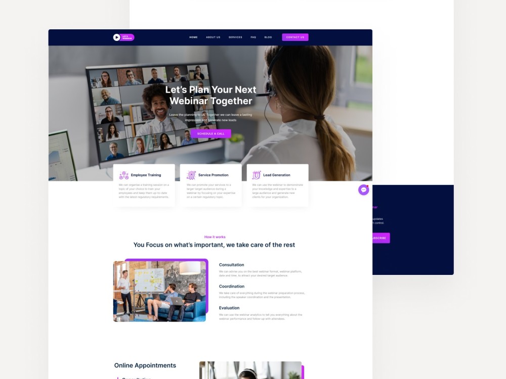 A stunning Webflow landing page website | Upwork