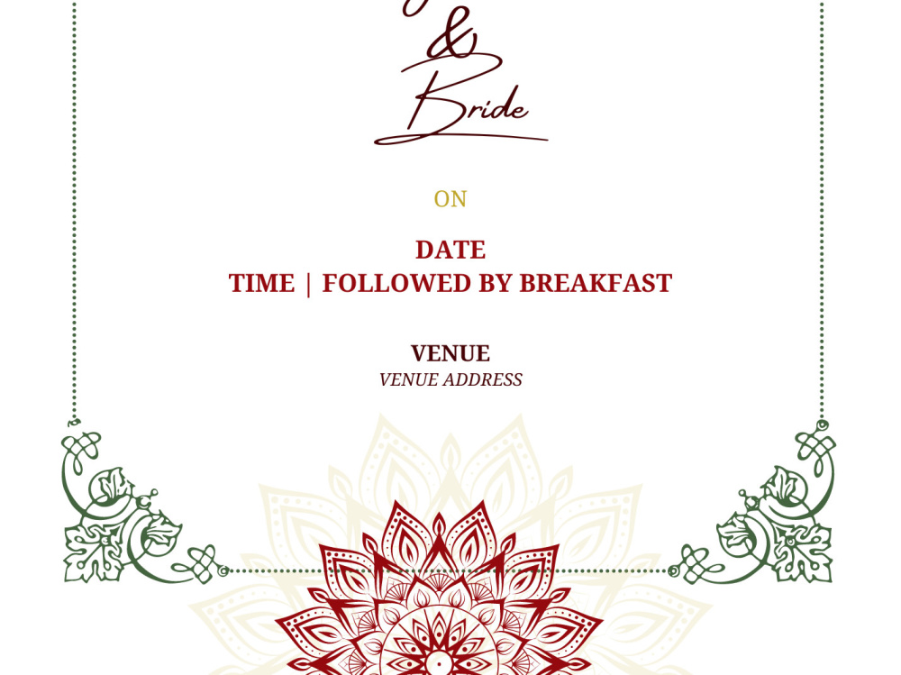 A beautifully designed invitation card | Upwork