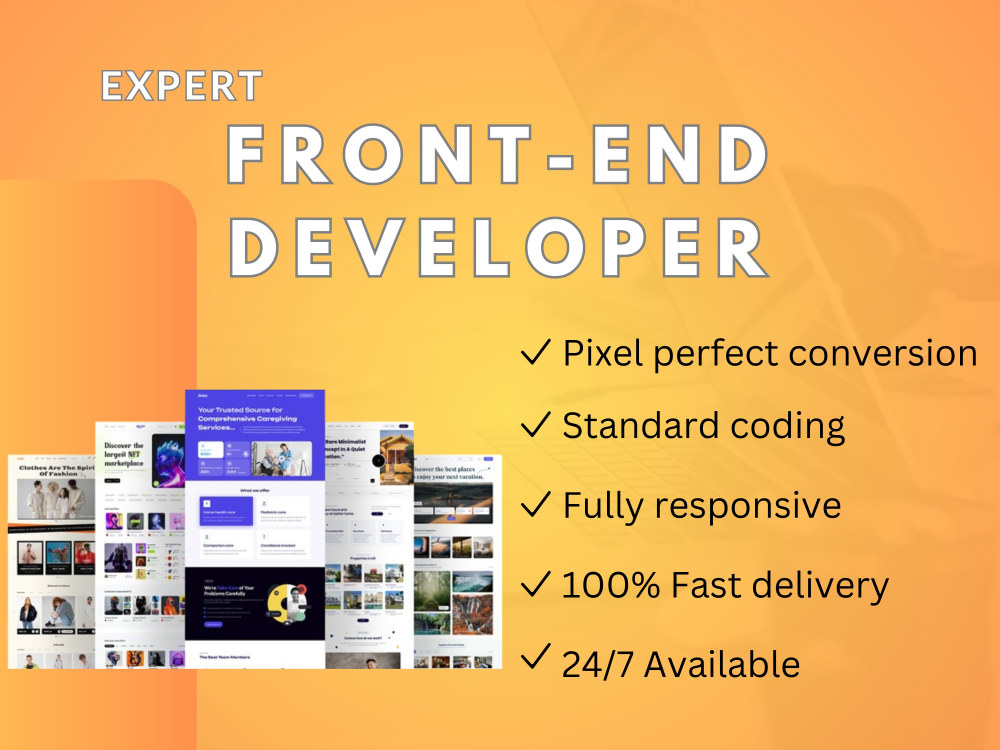 A Front-End Developer for your website, Web design | HTML | CSS | Bootstrap | Upwork