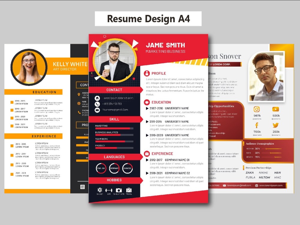 An impressive and eye-catching resume design | Upwork