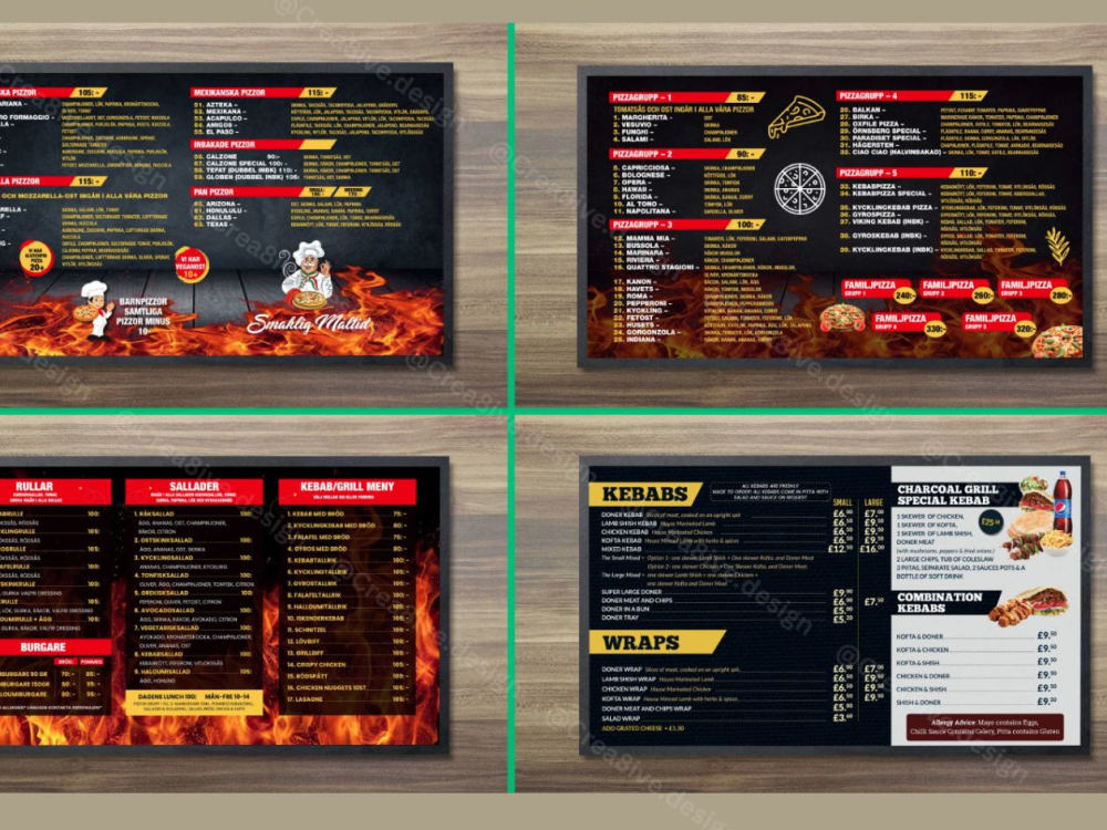 Modern restaurant menu, food menu, and and price list | Upwork