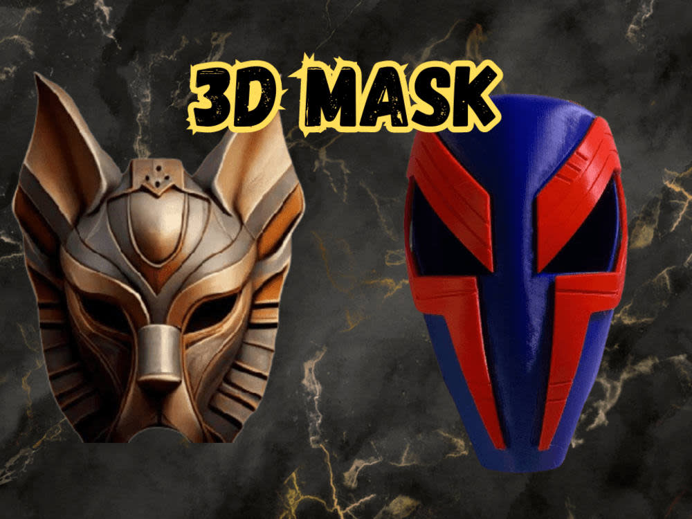 Design 3d wearable helmet, Armor, 3d cosplay props, 3d mask for 3d ...
