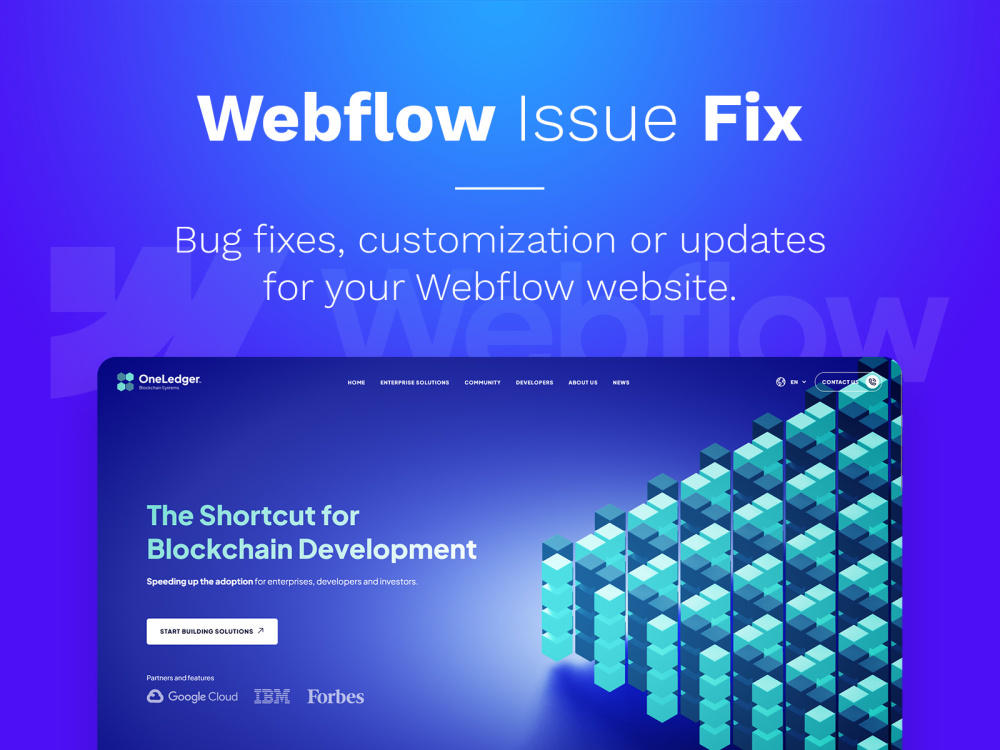 Fix for your Webflow website issues | Upwork