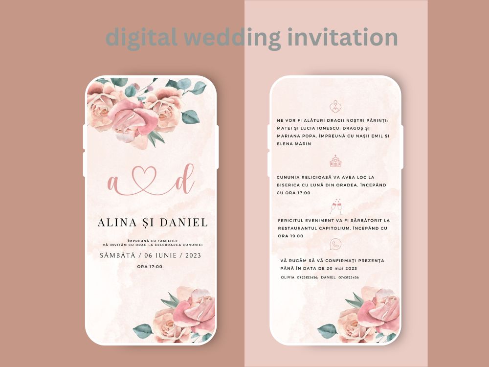A custom digital wedding invitation | Upwork