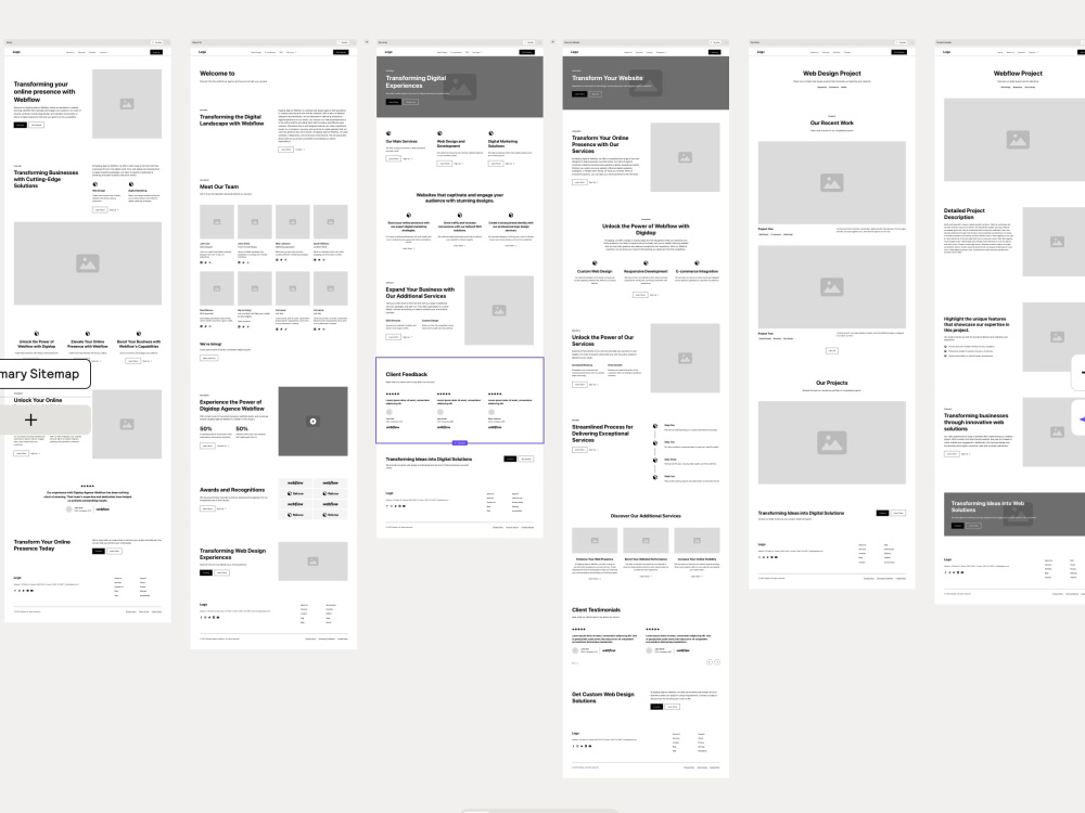 A custom sitemap and wireframe | Upwork