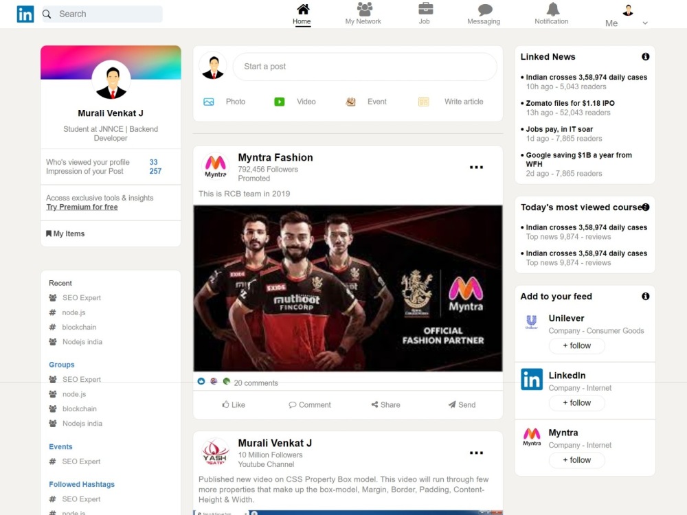 Front-end specialist proficient in HTML, CSS, Bootstrap and React.js. | Upwork