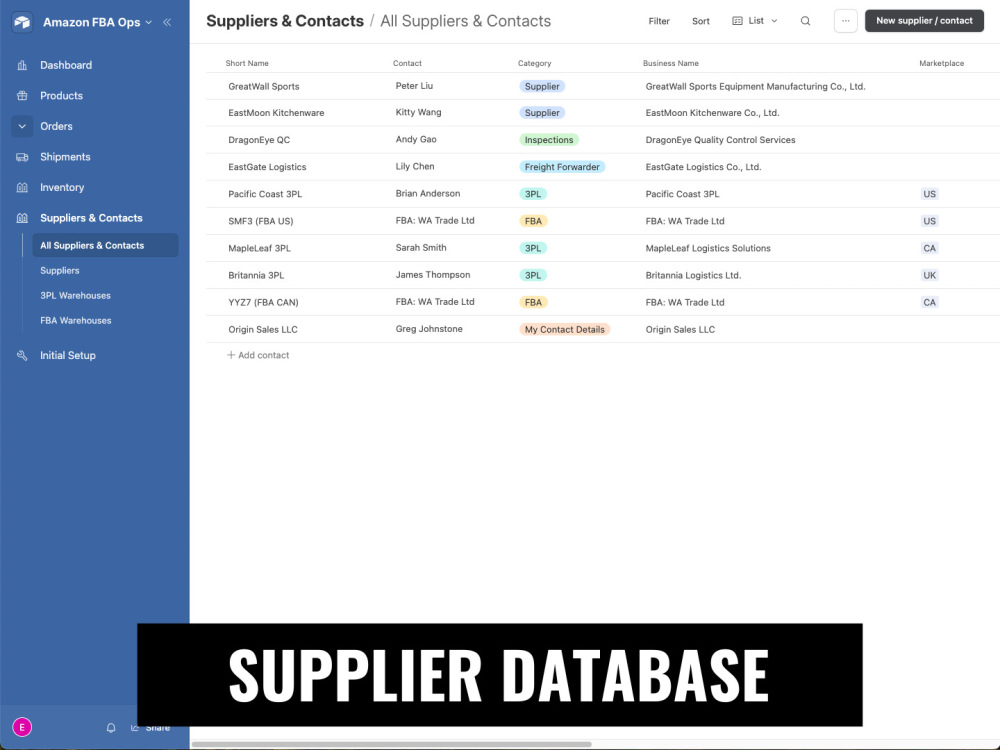 An Amazon FBA Order and Inventory Management system in Airtable | Upwork