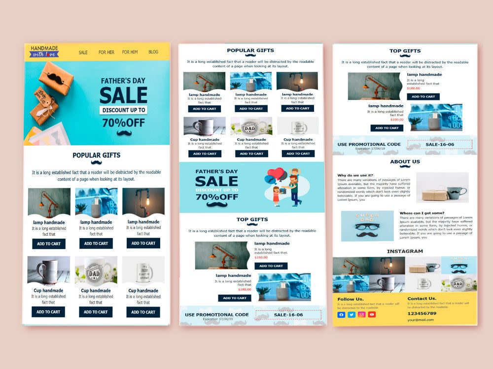 Responsive html email template and newsletter | Upwork
