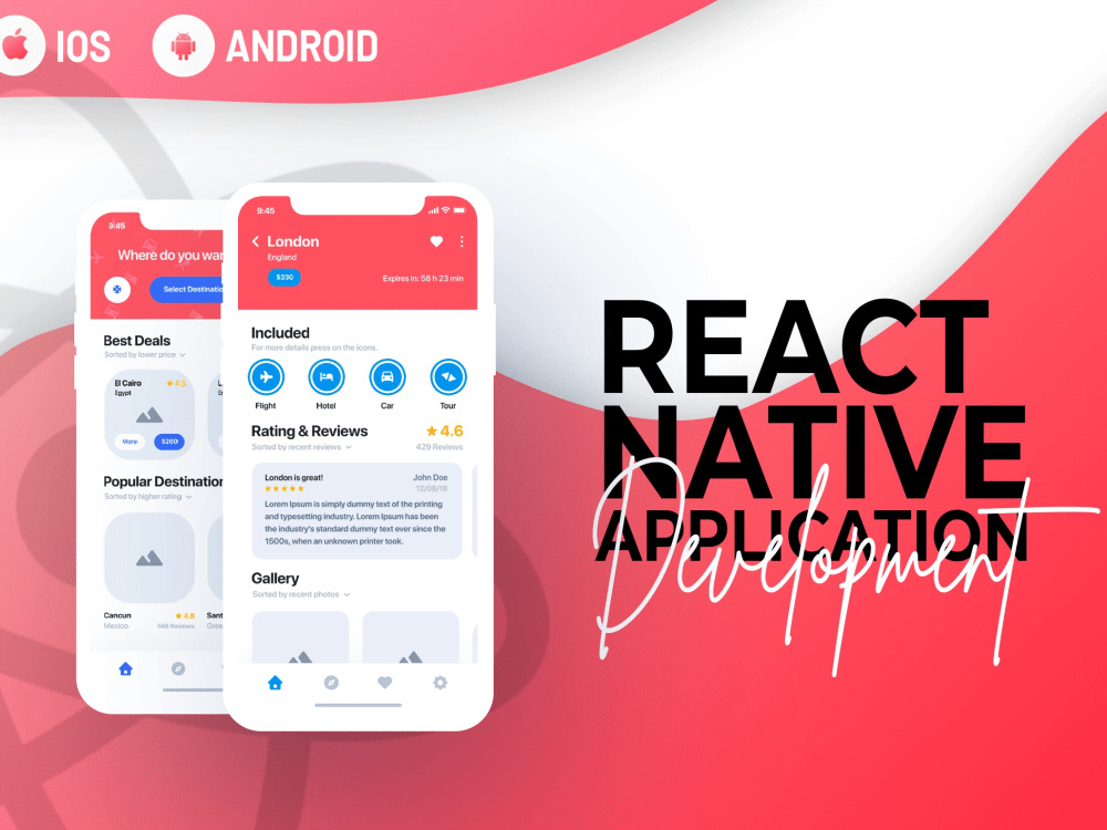 An Awesome Android iOS Application on ReactNative/Flutter | Upwork
