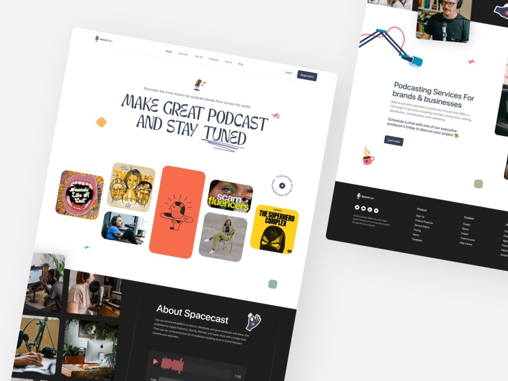 Modern and unique Landing Page design | Upwork