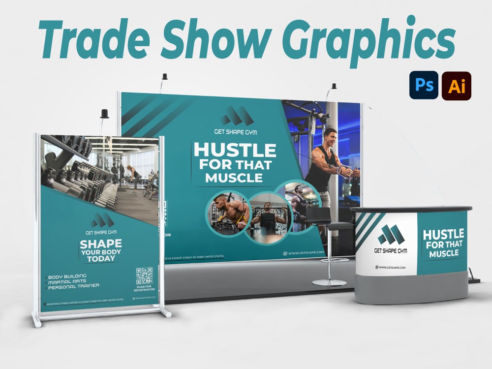 Trade show design, trade show exhibition design Roll Up banner ...